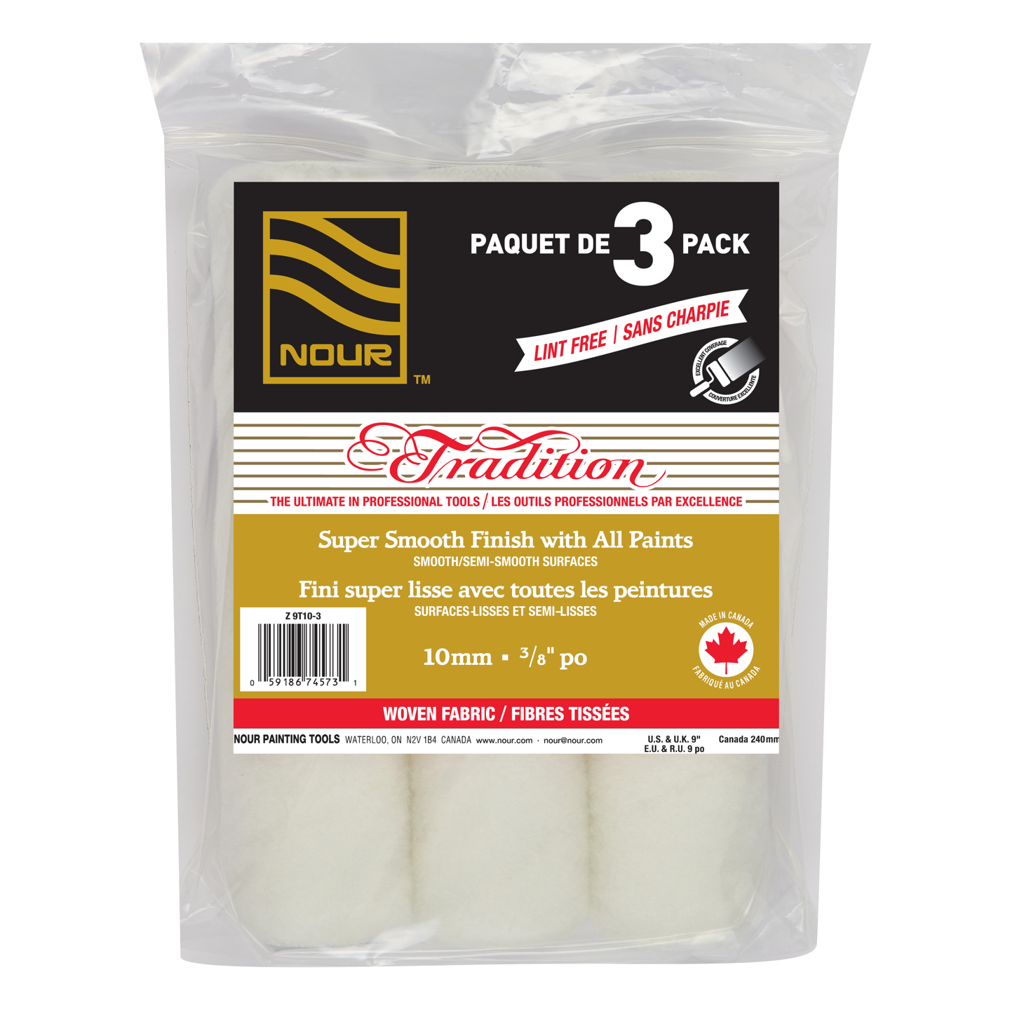 Lint Free - 3-Pack - Tradition Rollers - Nour